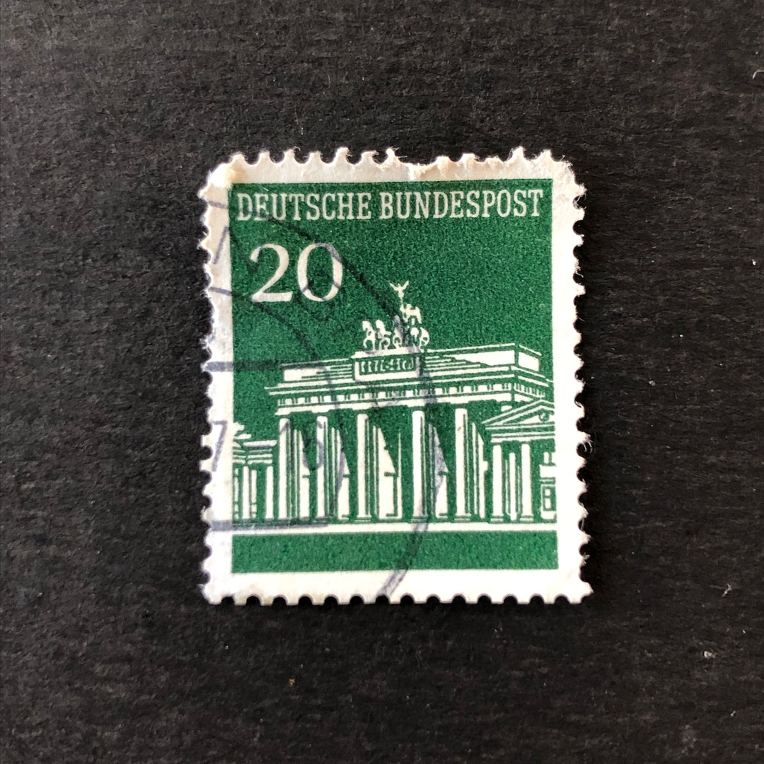Seltene Briefmarke Deutschland 1966 Brandenburg grün 20 PFG - Etsy.de