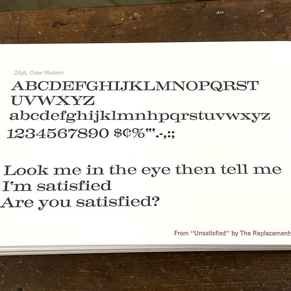 Letterpress Type - Etsy