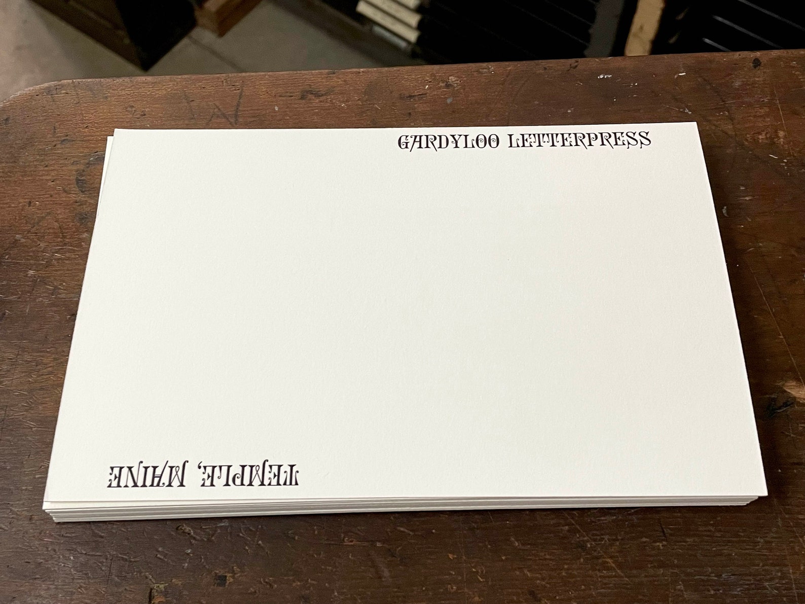 Letterpressed Type Specimen Broadside - 18pt. IROQUOIS CONDENSED - With ...