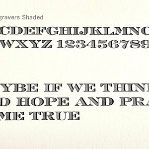 Letterpressed Type Specimen Broadside - 18pt. ENGRAVERS SHADED - With ...