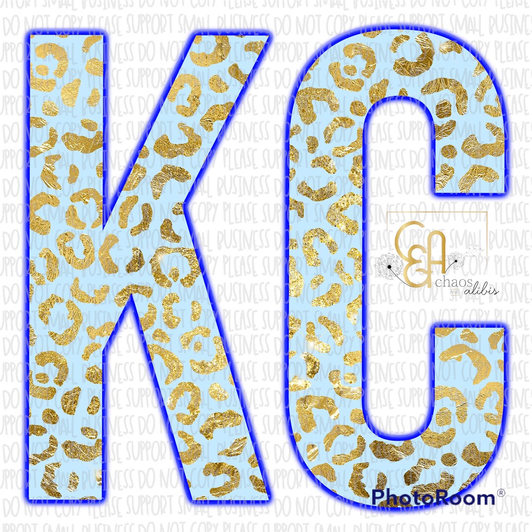 Light Blue and Gold KC Png, Digital File Only, Sublimation File - Etsy