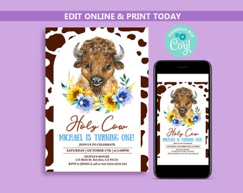 Bison Birthday Party - Etsy