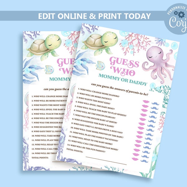 Under the Sea Gender Reveal - Etsy