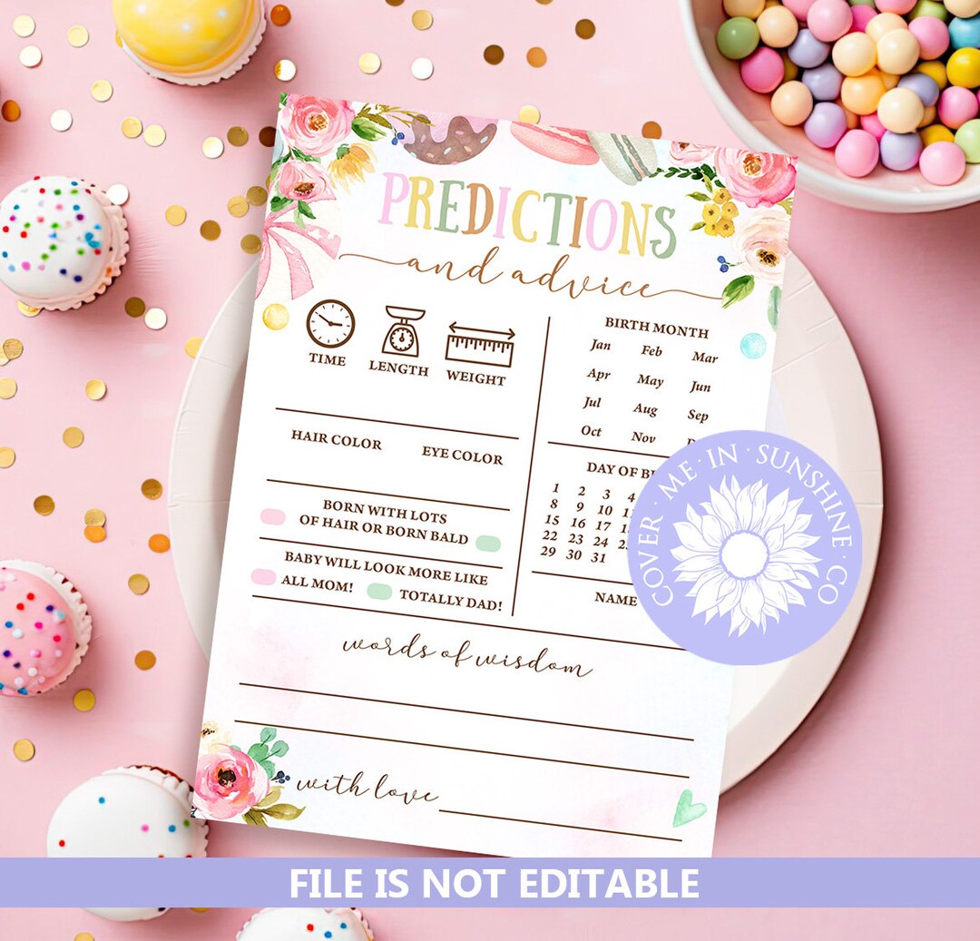 Sweet Candy Land Baby Prediction Game, Candy Theme Baby Predictions and ...