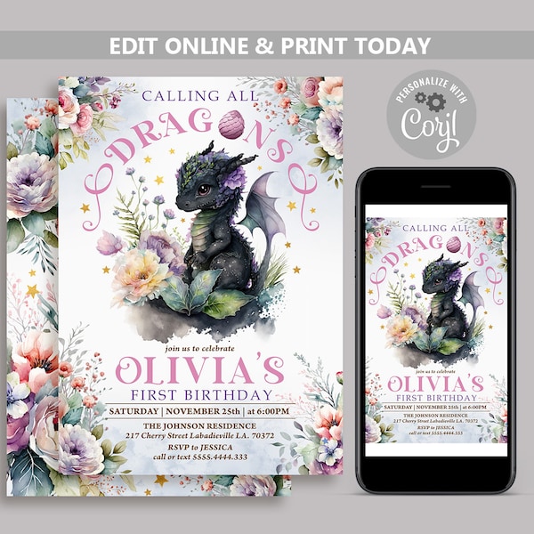 Fantasy Birthday Invitation - Etsy