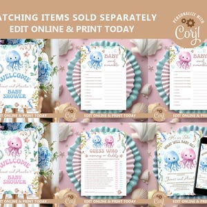 Under the Sea Baby Shower Bingo Game: Jellyfish Theme (printable) - Etsy