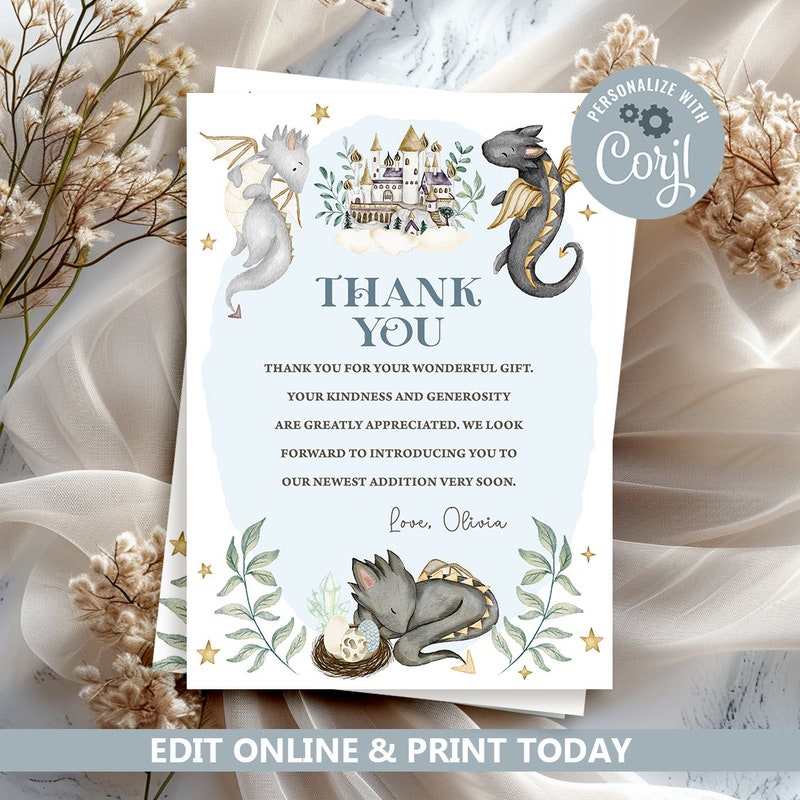 Baby Shower Thank You Cards - Etsy