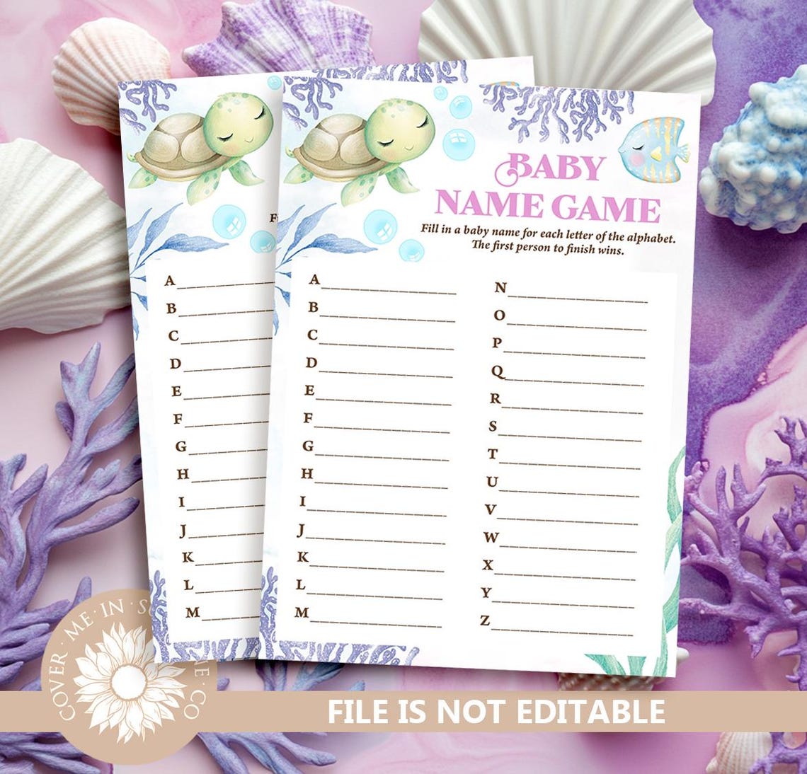 Under the Sea Baby Shower Name Game (digital Download) - Etsy