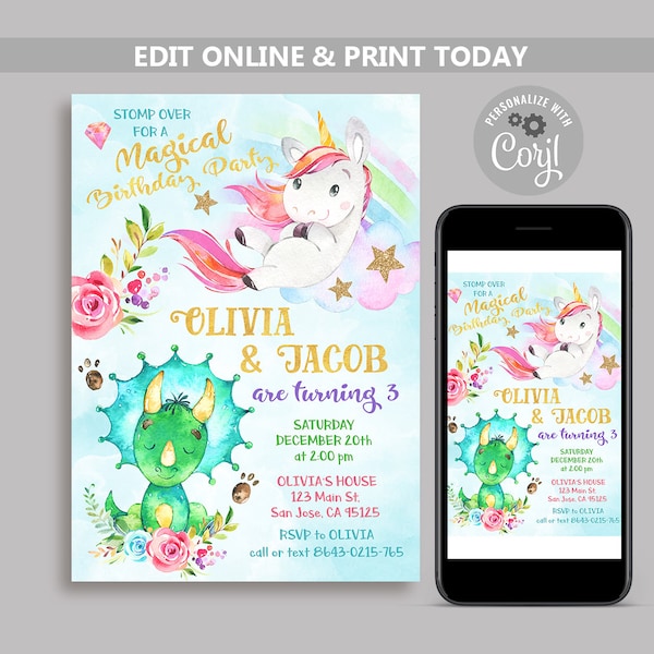 Split Invitation - Etsy