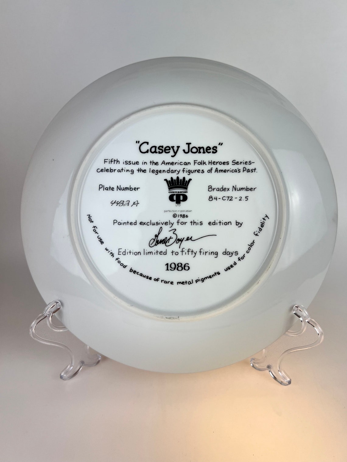 Casey Jones | American Folk Heroes Series | Limited Edition Plate No ...