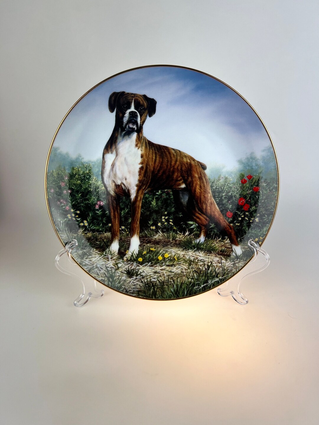 Boxers Standing Proud Plate Collection by Simon Mendez Porcelain ...