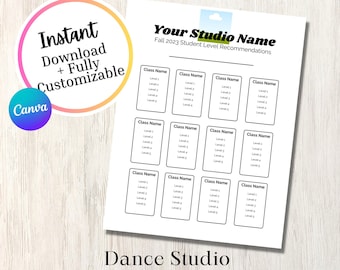 Incident Report Form Dance Studio Dance Teacher Digital Download ...