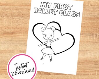 My First Ballet Class Coloring Page - Etsy