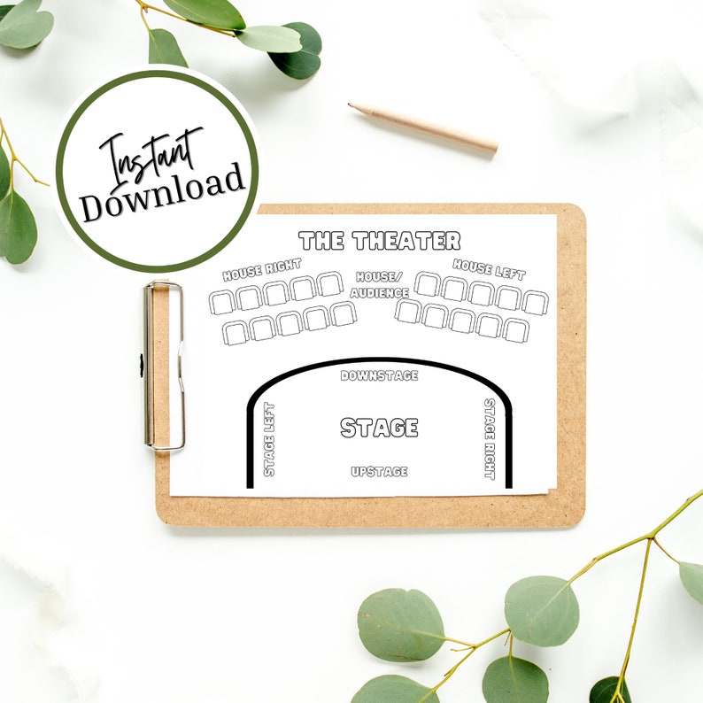 The Theater: Introduction to Stage Directions Coloring Sheet - Etsy