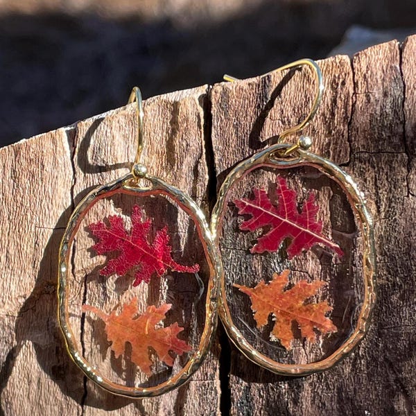 Autumn Leaf Earrings - Etsy