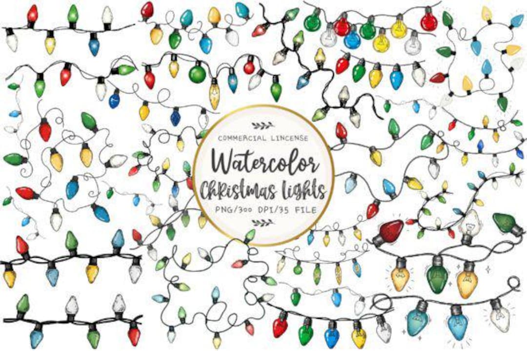 Watercolor Christmas Clipart Pack | Holiday PNG Bundle - Etsy
