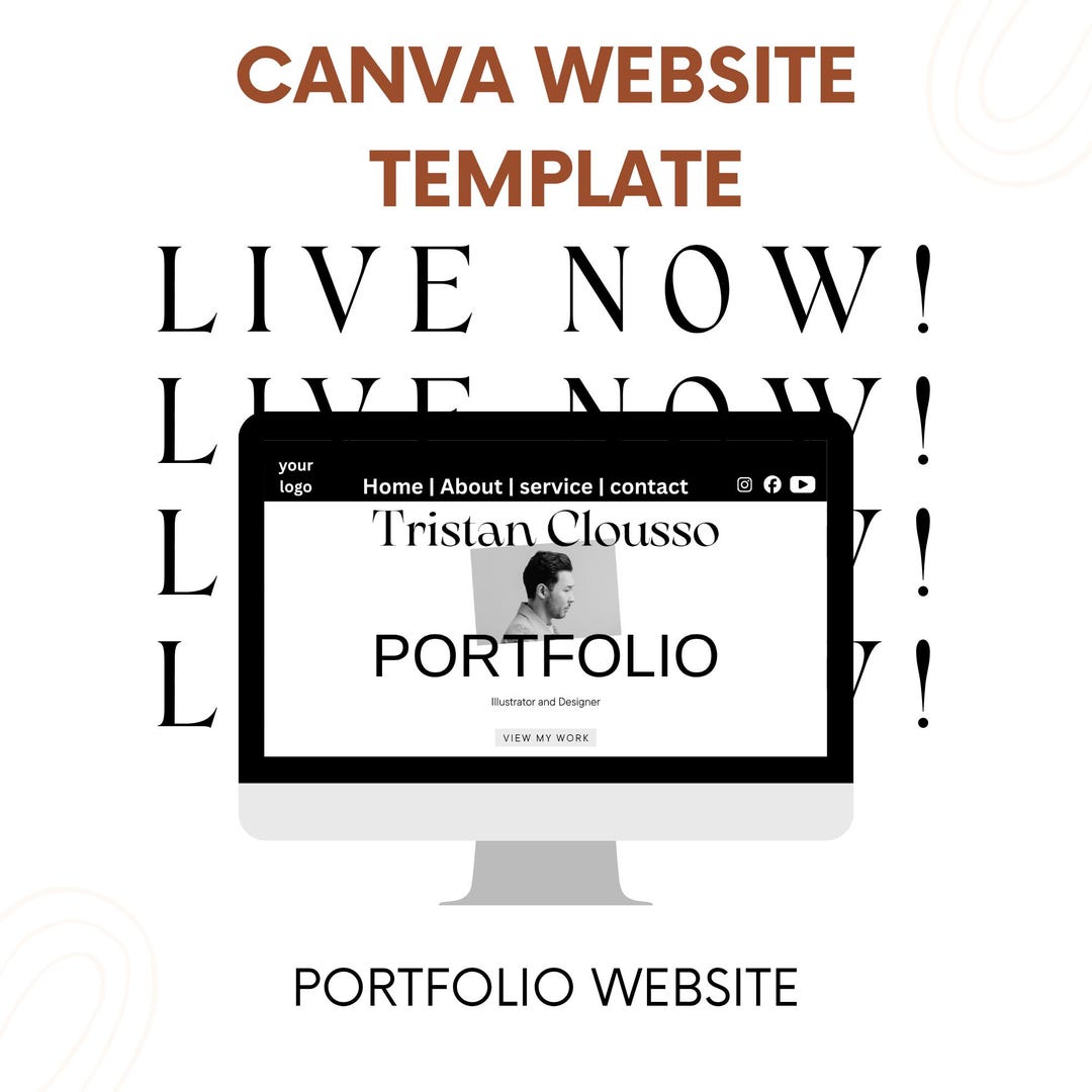 Editable Canva Portfolio Website Template | Minimalist Freelancer ...