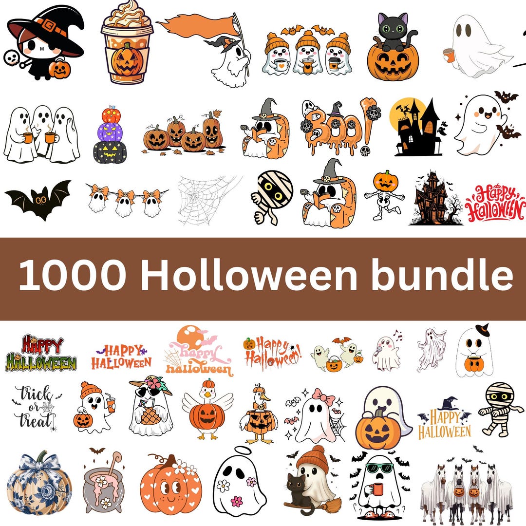 Spooky Halloween SVG Bundle | Witch, Skeleton, Pumpkin & Ghost Cut ...