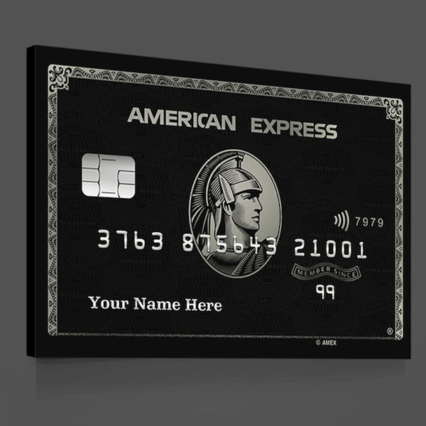 Personalized American Express Metal Black Card - Etsy