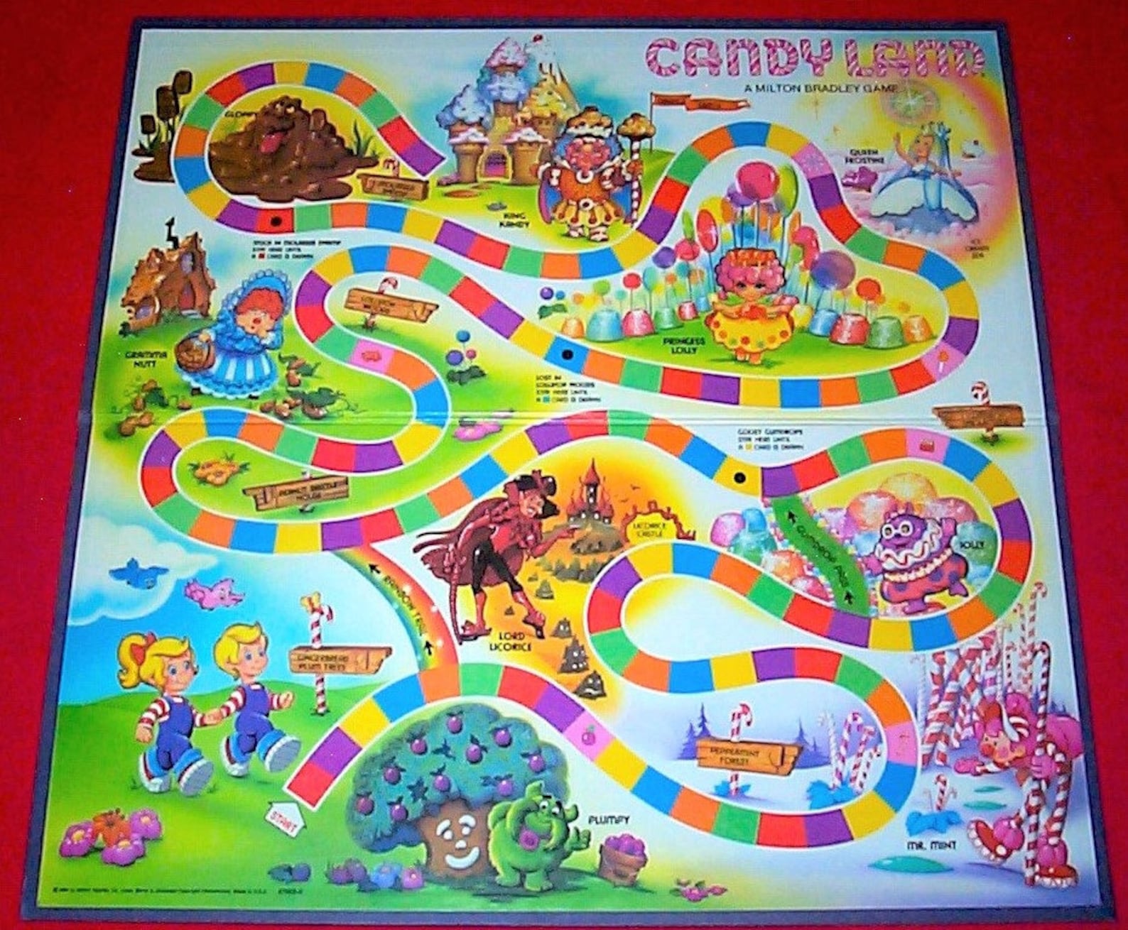 Vintage Framed Candy Land Game Board 1984 - Hand Made Frame, Original ...