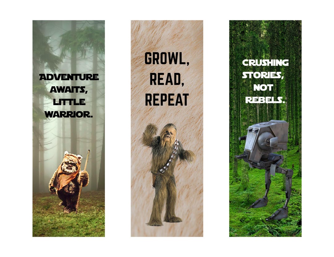 Star Wars Printable Bookmarks | Instant Download | Set of 3 Digital DIY ...