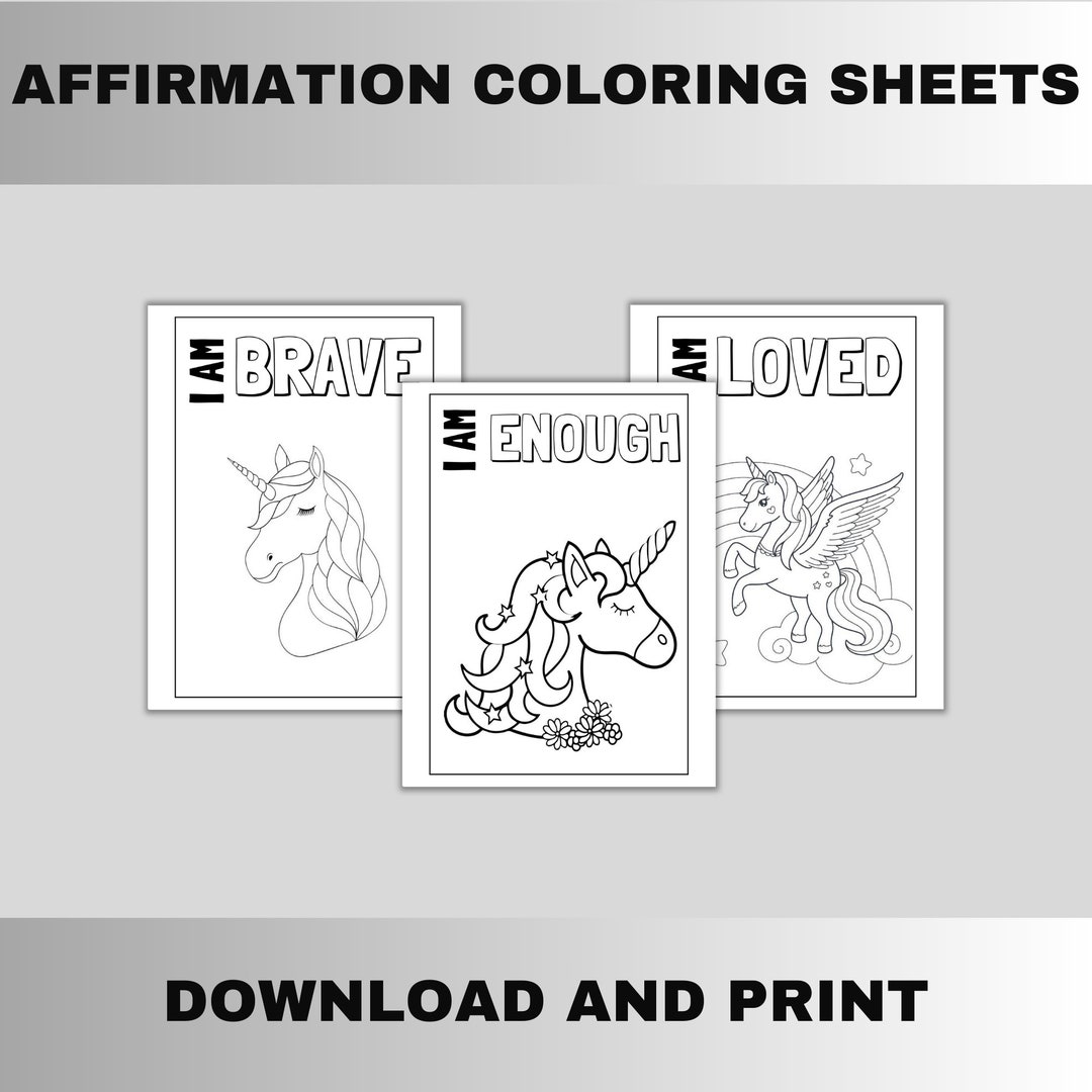 Affirmation Coloring Pages, Positive Affirmation Coloring Pages ...