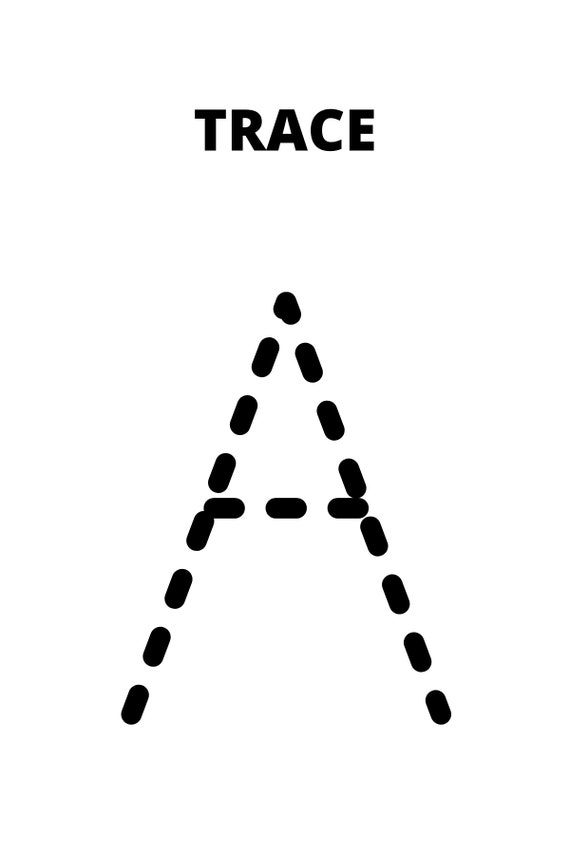 Tracing the Letter A | Etsy