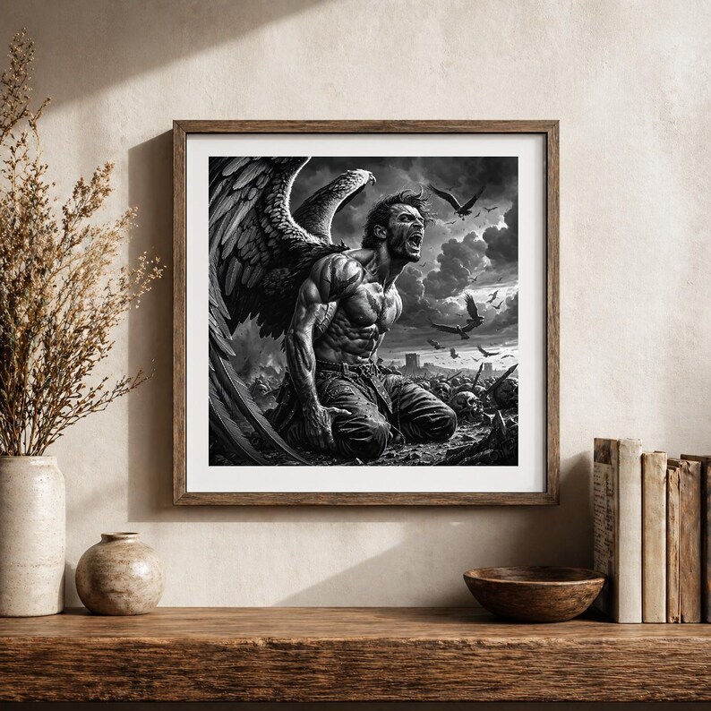 Battlefield Angel Engraving Design, Black & White Laser File (PNG ...