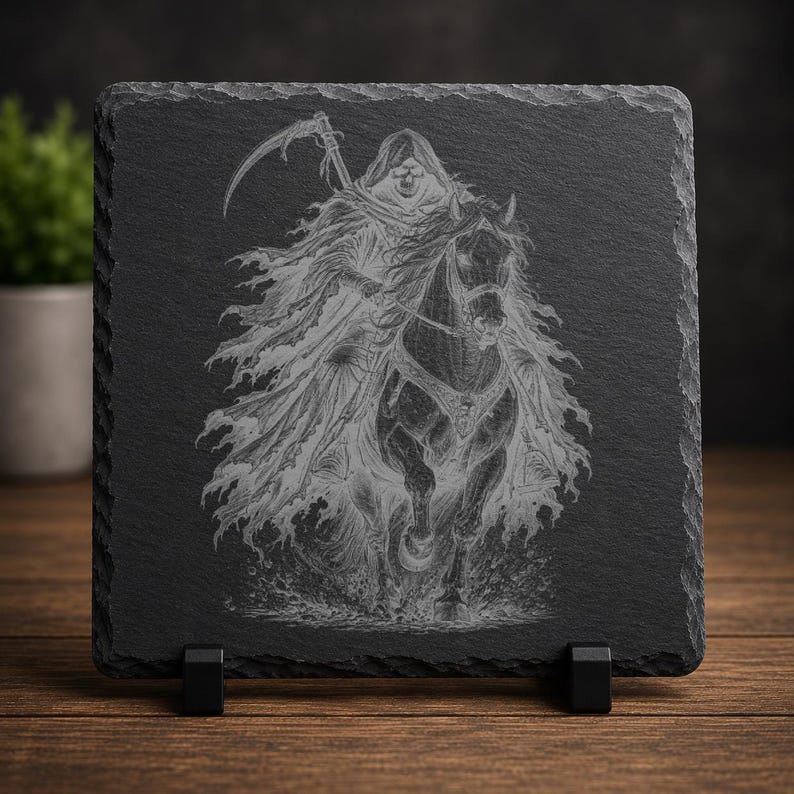 Grim Reaper Pale Horse Engraving Design, Laser File (PNG Download) - Etsy