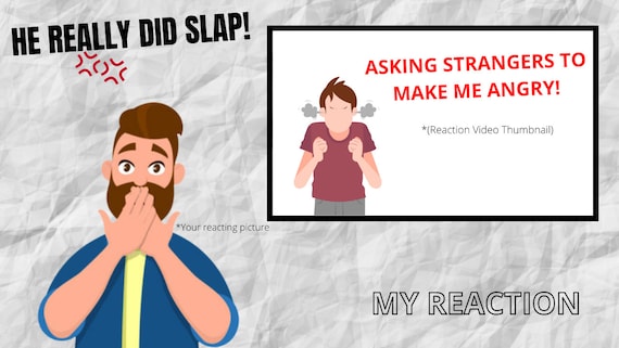 3 Youtube Thumbnail Templates for Reaction Videos Editable - Etsy