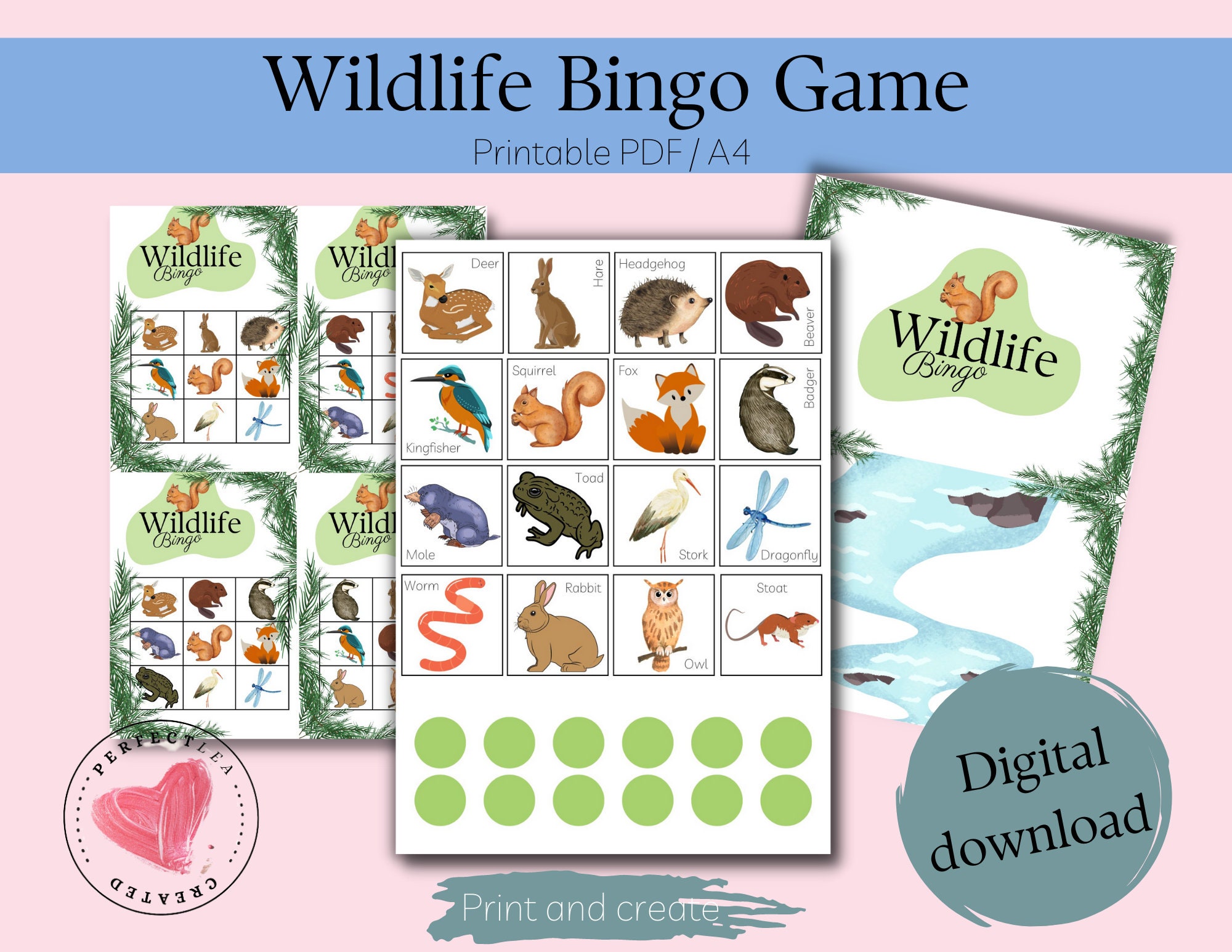 Wildlife Bingo Game Printable - Colourful UK Wildlife Bingo Cards ...