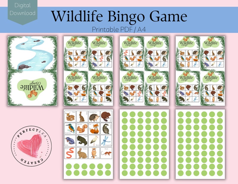 Wildlife Bingo Game Printable - Colourful UK Wildlife Bingo Cards ...