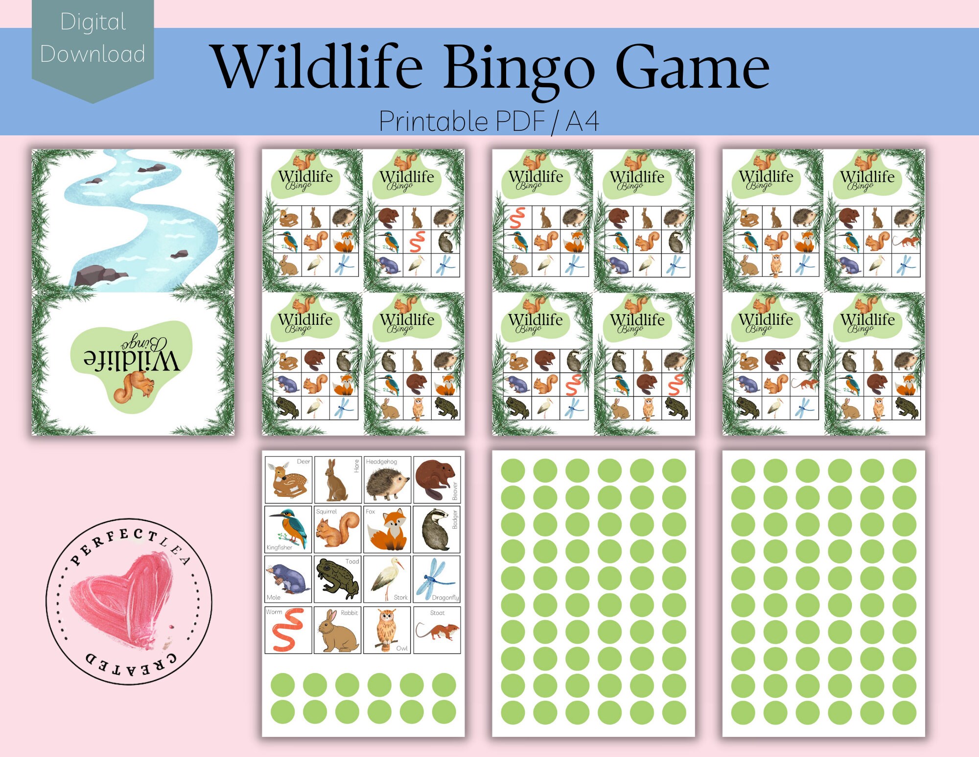 Wildlife Bingo Game Printable - Colourful UK Wildlife Bingo Cards ...