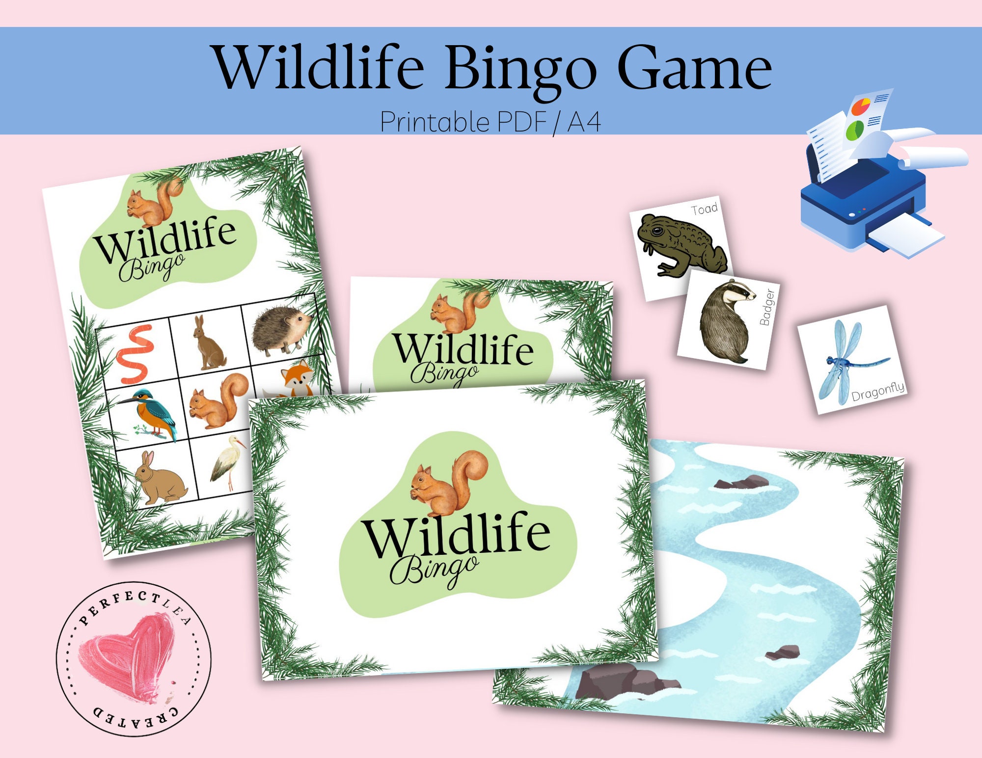 Wildlife Bingo Game Printable - Colourful UK Wildlife Bingo Cards ...
