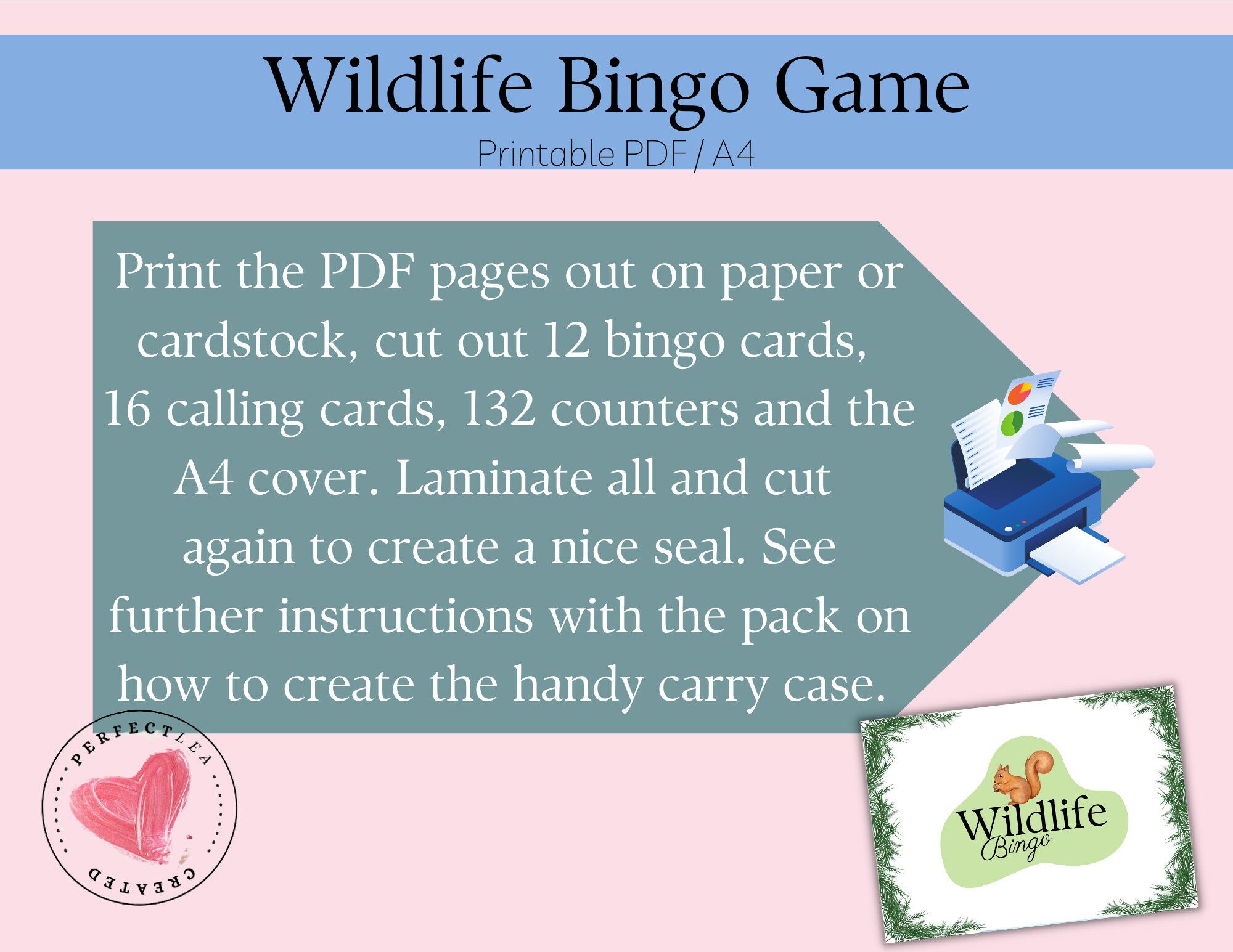 Wildlife Bingo Game Printable - Colourful UK Wildlife Bingo Cards ...