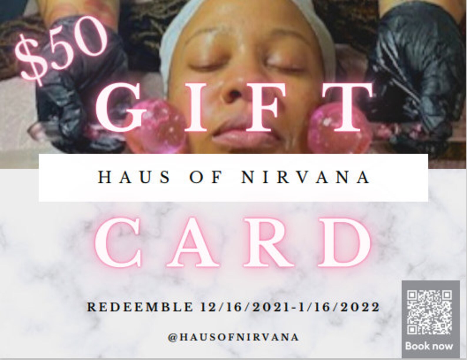 50 Dollar Haus of Nirvana Facial Gift Card - Etsy