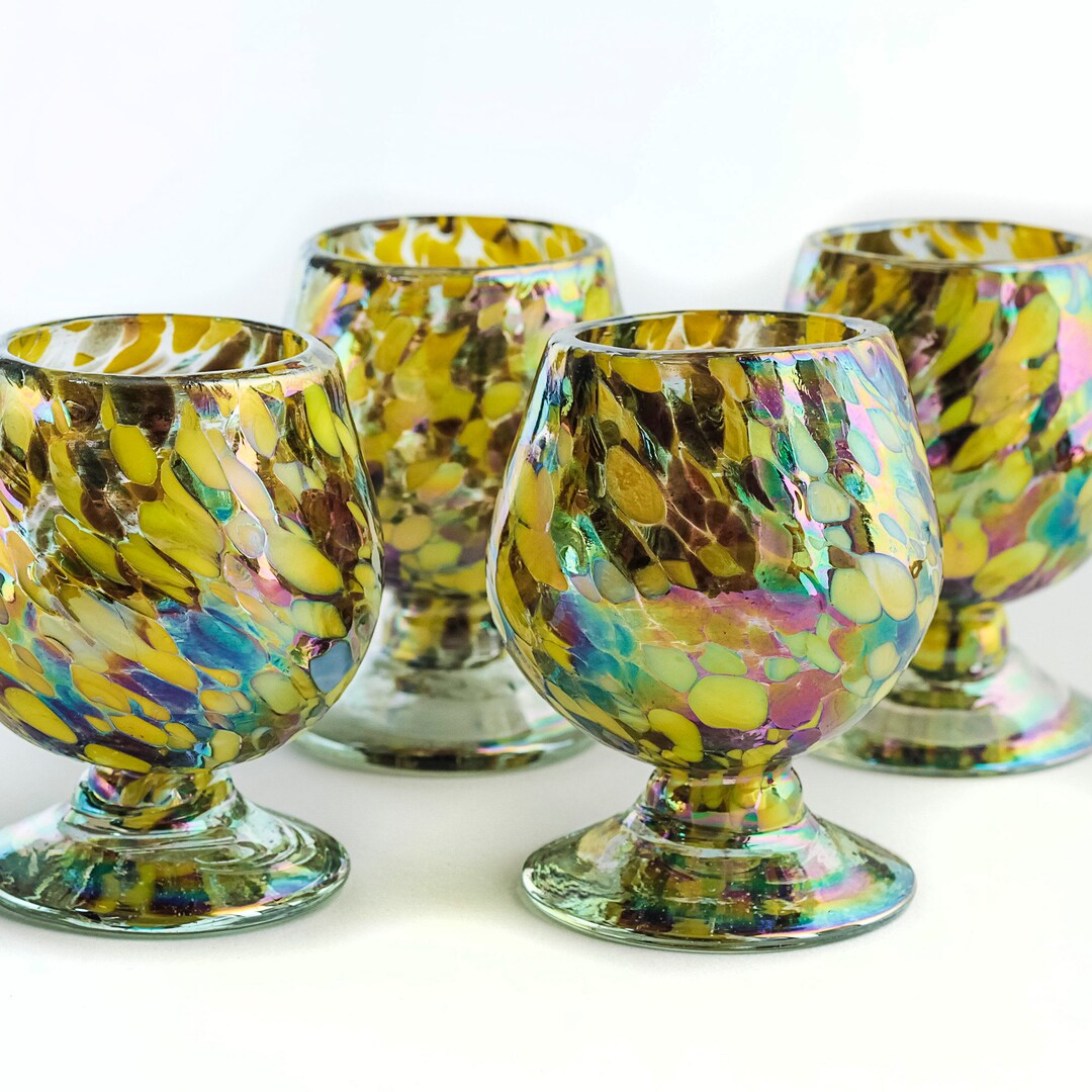MEXTEQUIL - Authentic Mexican Tequila Hand Blown Shot Glasses - Set of ...