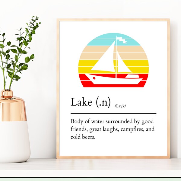 Lake Definition Signs - Etsy
