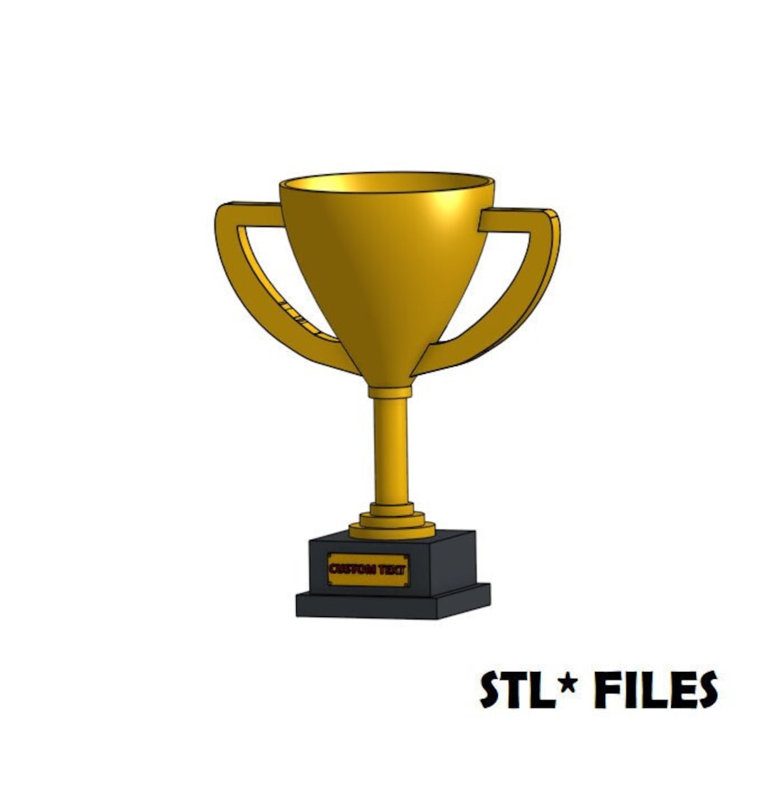 Custom Small Trophy Personalized Gift STL File Medal Trophy - Etsy
