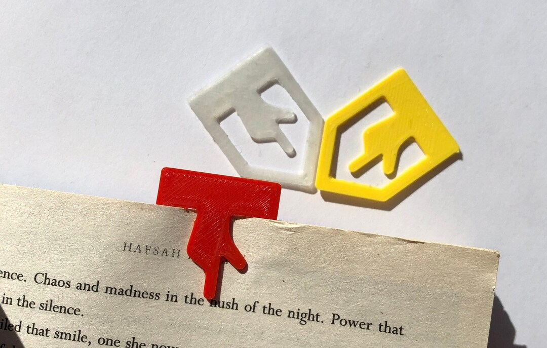 Set of 4 Unique 3d Printed Pointing Finger Bookmark Lesezeichen Set ...