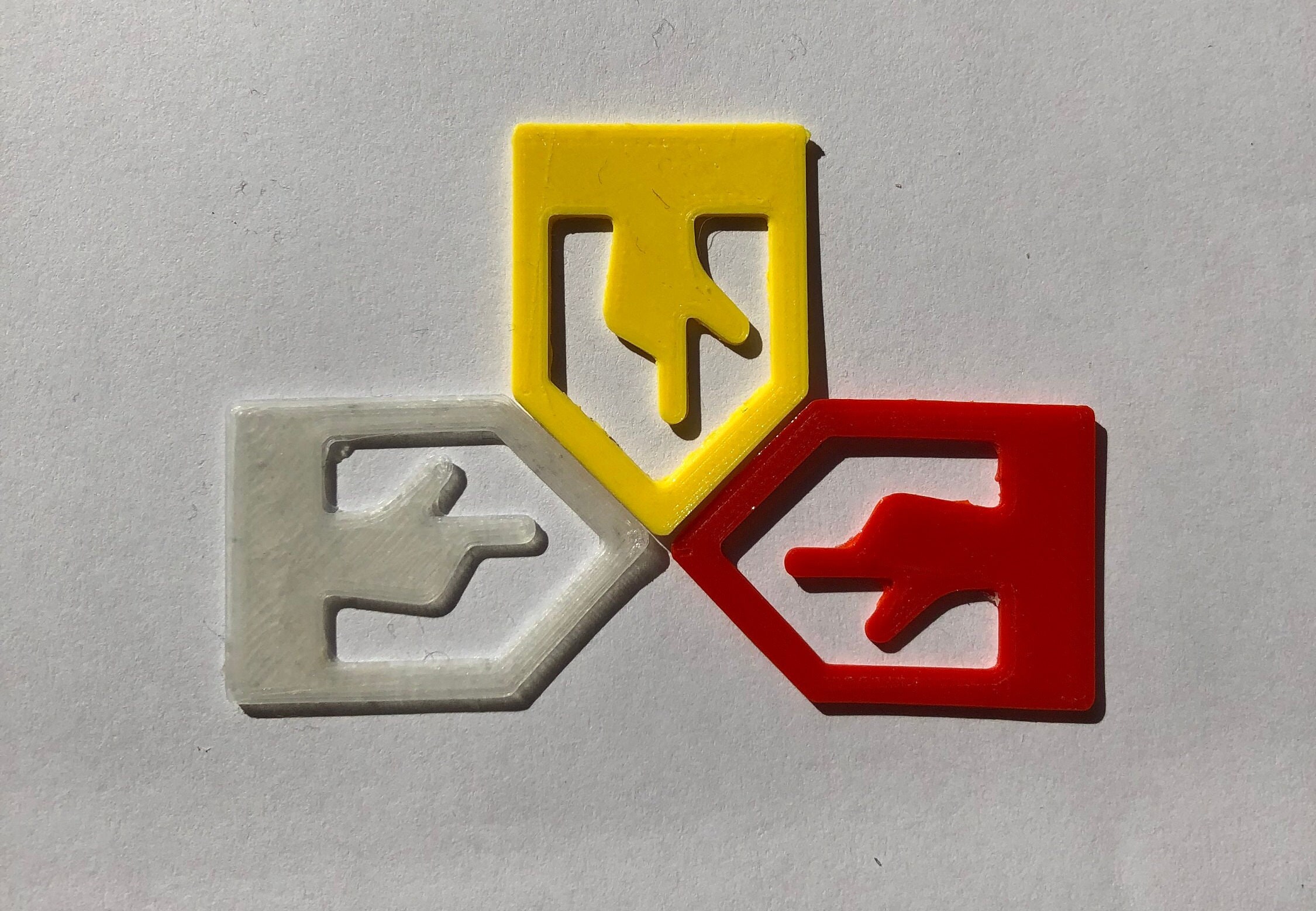 Set of 4 Unique 3d Printed Pointing Finger Bookmark - Etsy