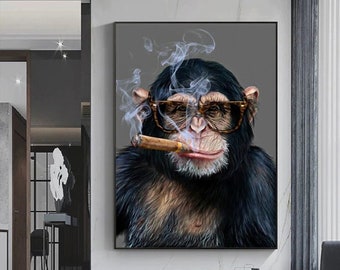 Chimp Posters Painting - Etsy