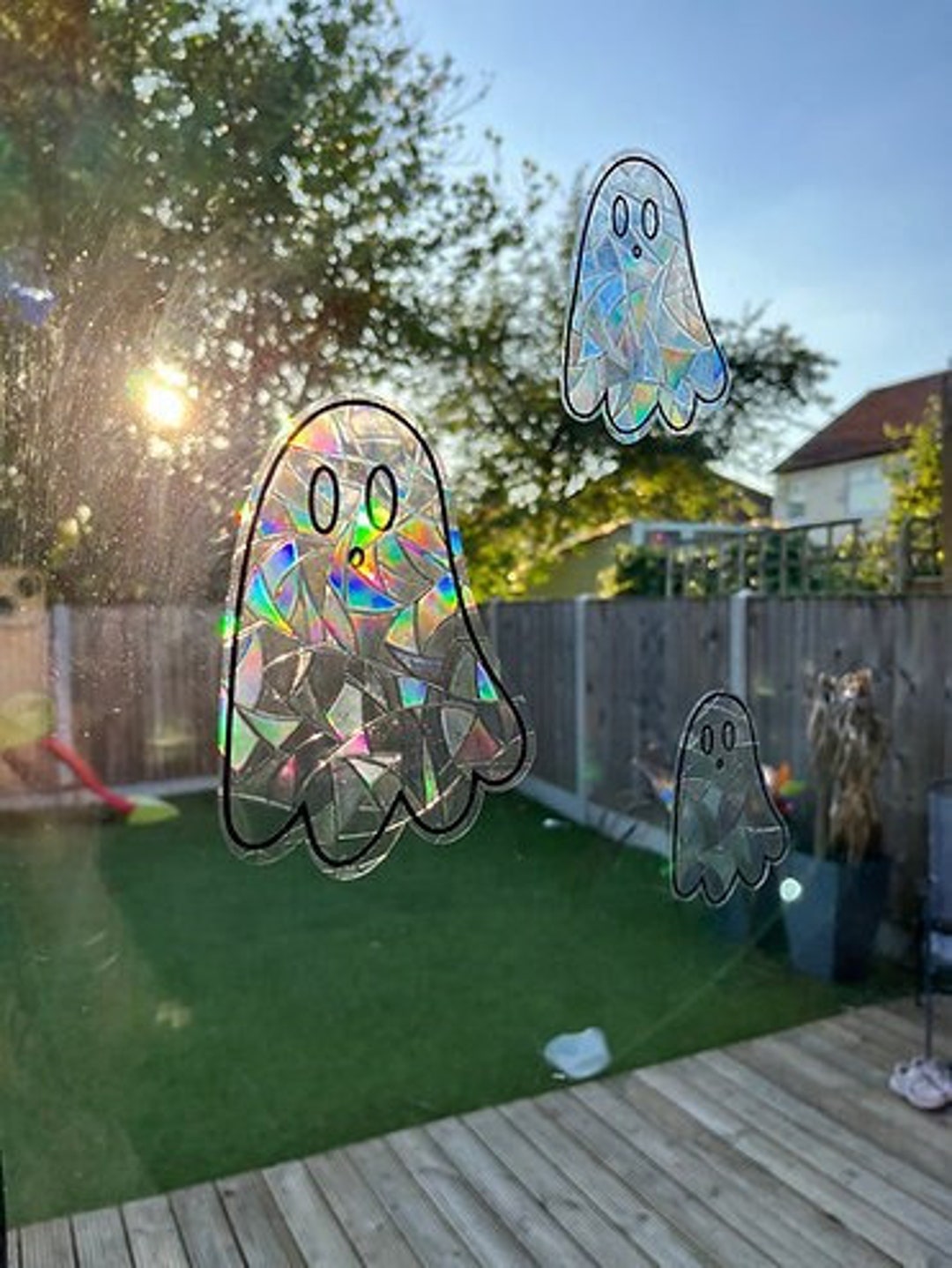 Sun Catcher Ghost Family Window Reflective Decoration - Etsy
