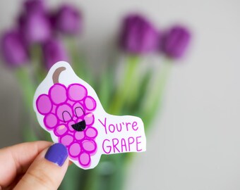 Grape Delight Sticker: Cheers to Wine and Nature's Beauty - Etsy