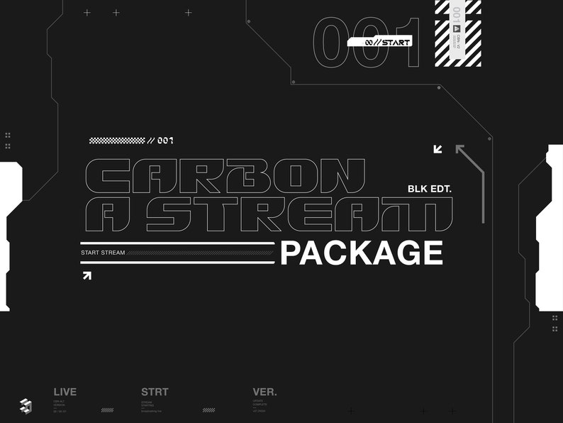 CARBON Animated Stream Package: Minimalist Design (digital Download) - Etsy