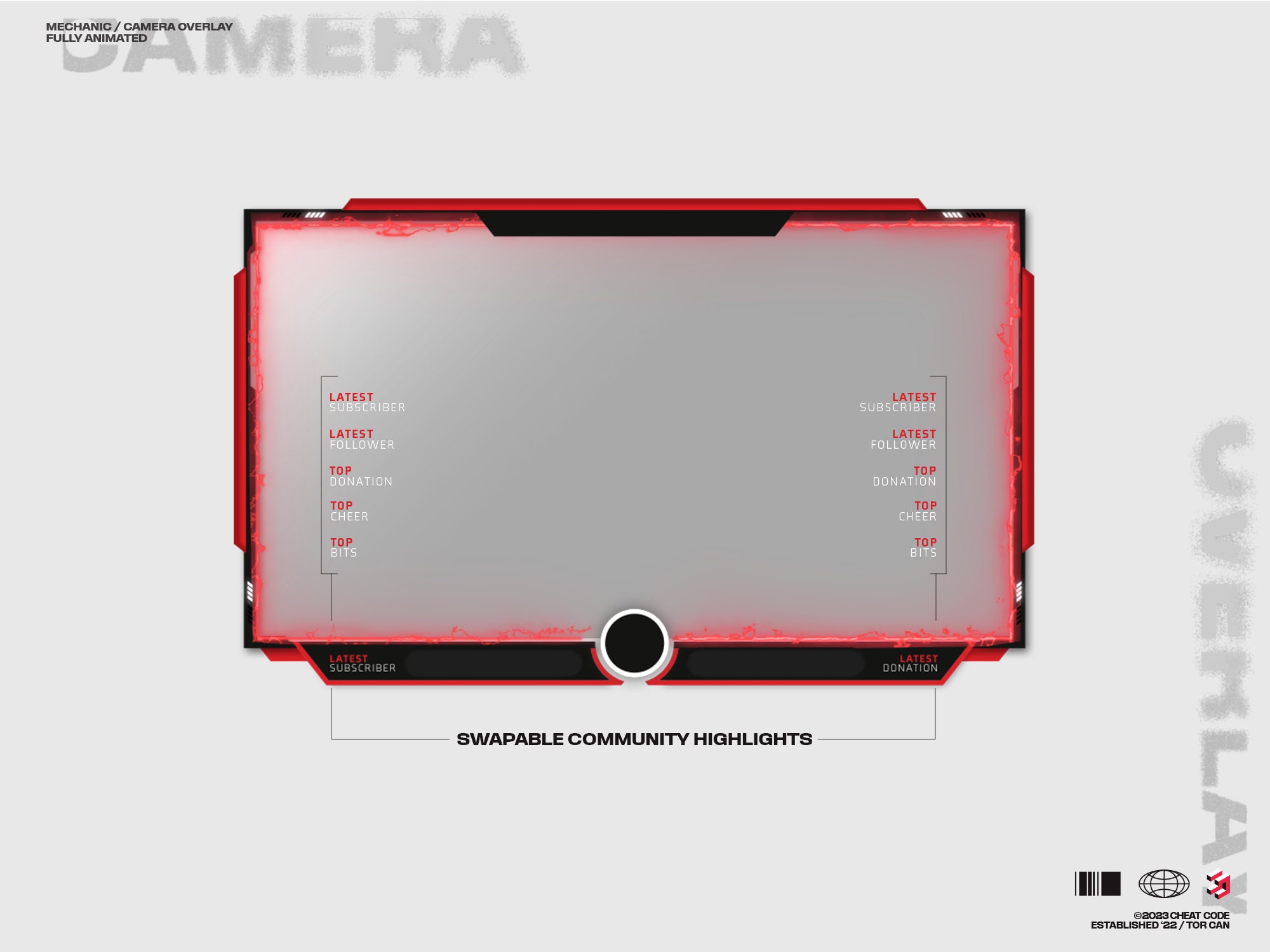 Fully Animated Twitch Camera Overlay - Minimal Design - Webcam Overlay ...