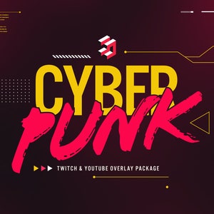 Cyberpunk Animated Stream Overlay: Twitch, Youtube, KICK (complete ...
