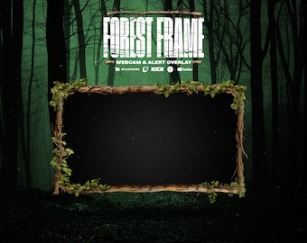 FOREST Webcam Overlay Animated Leaves Twitch Overlay, Nature Stream ...