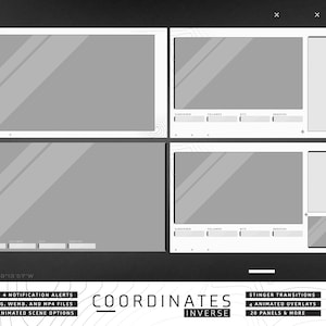 Black, White, INVERSE - Clean Animated Twitch Overlay - Complete Stream ...
