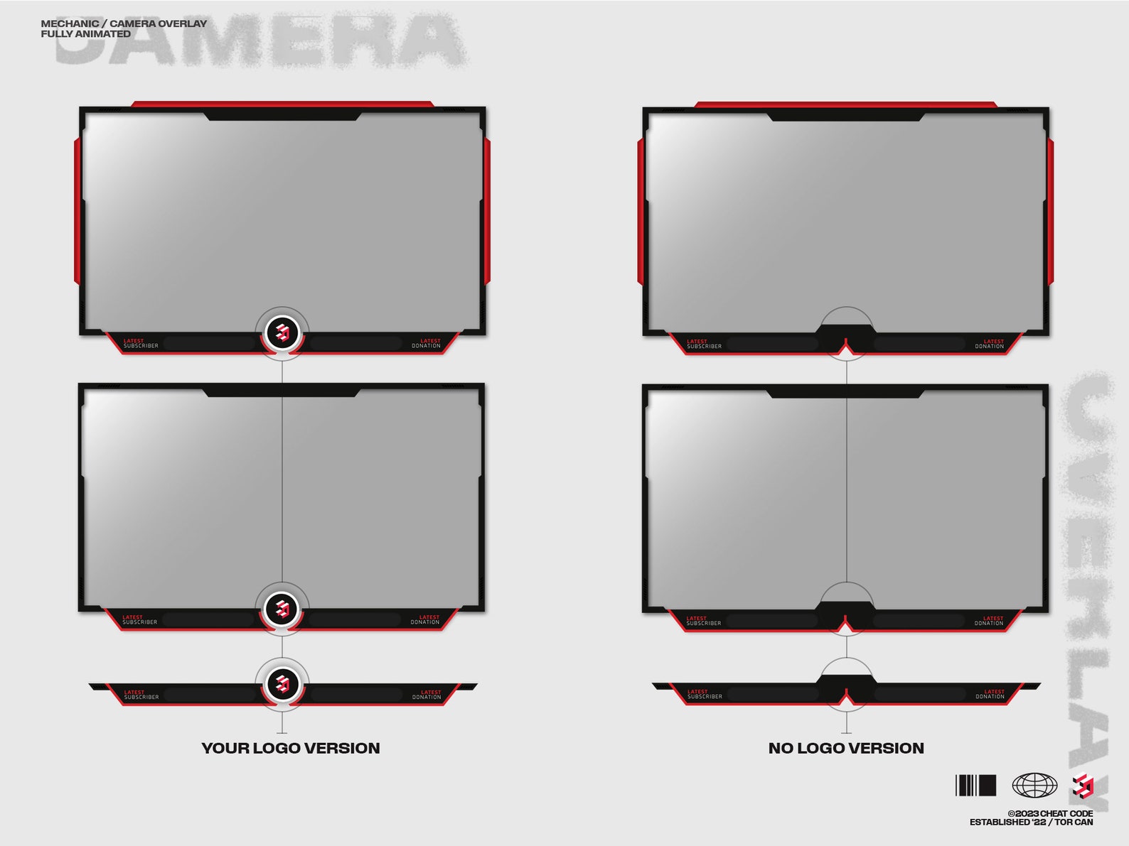 Fully Animated Twitch Camera Overlay - Minimal Design - Webcam Overlay ...